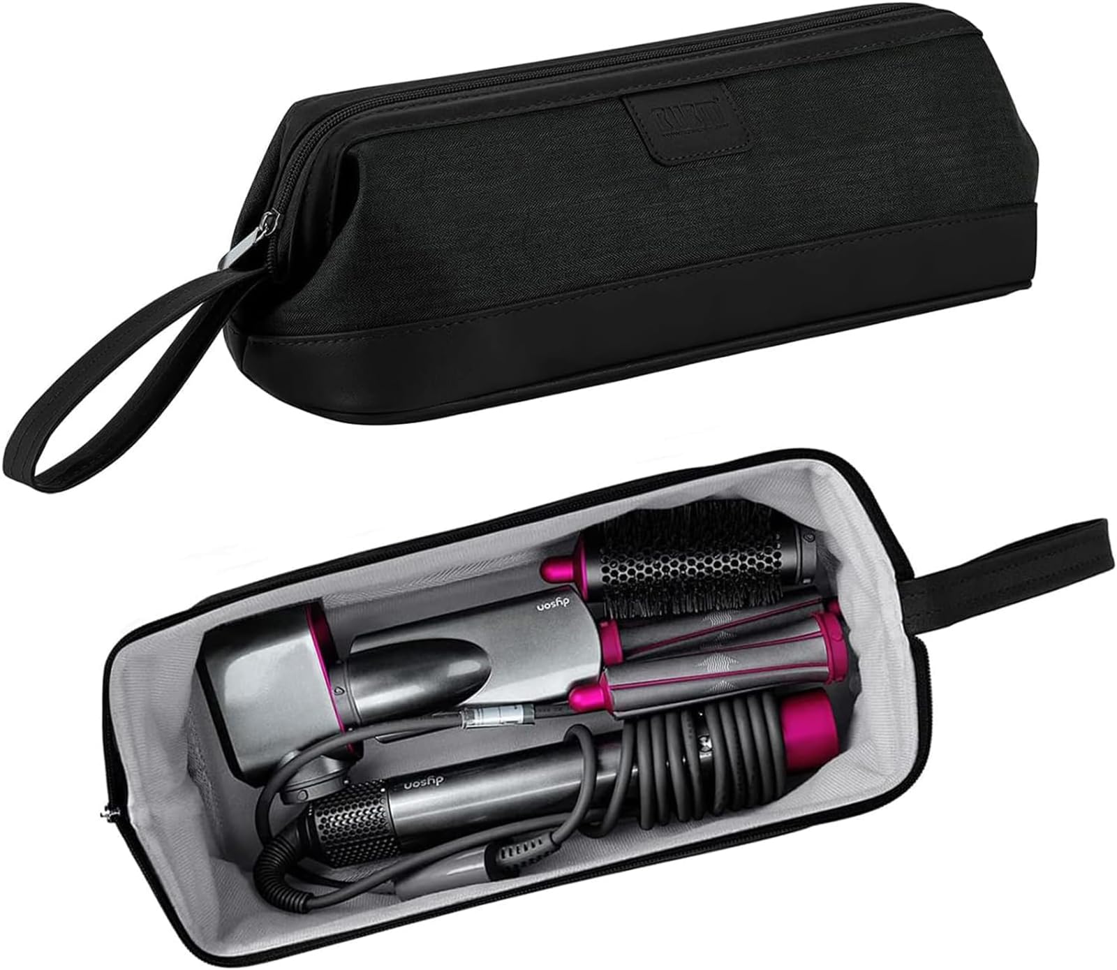 BUBM Portable Travel Storage Bag Compatible with Dyson Supersonic Hair Dryer/Dyson Airwrap Styler/Dyson Corrale hair Straightener,Black