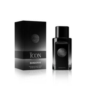 banderas antonio the icon eau de perfume for men - long lasting - virile, elegant, trendy and sexy scent - wood, amber, and sandalwood notes - ideal for special events - 1.7 fl oz