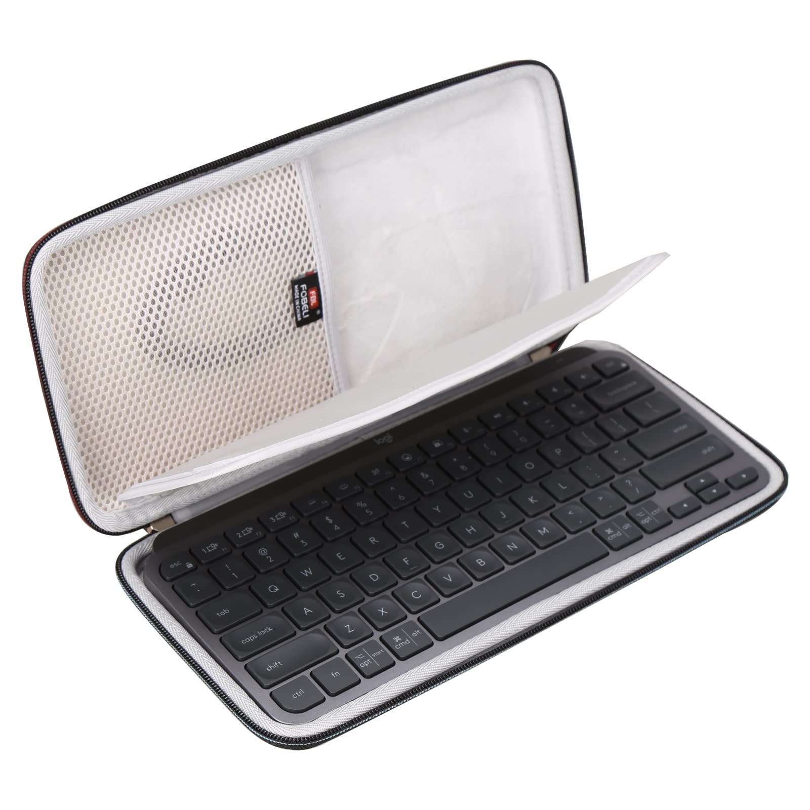 FBLFOBELI EVA Hard Storage Case for Logitech MX Keys Mini Minimalist Wireless Illuminated Keyboard, Travel Carrying Bag