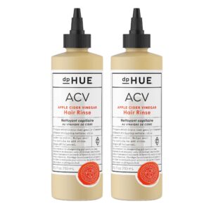 dphue apple cider vinegar hair rinse - 8.5 oz, pack of 2 - shampoo alternative & scalp cleanser - removes buildup & protects natural hair oils