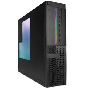 dell desktop computer pc w/rgb lighting | intel quad-core i5 | 8gb ddr3 ram | 500gb ssd + 1tb hdd | wifi + bluetooth | windows 10 (renewed)