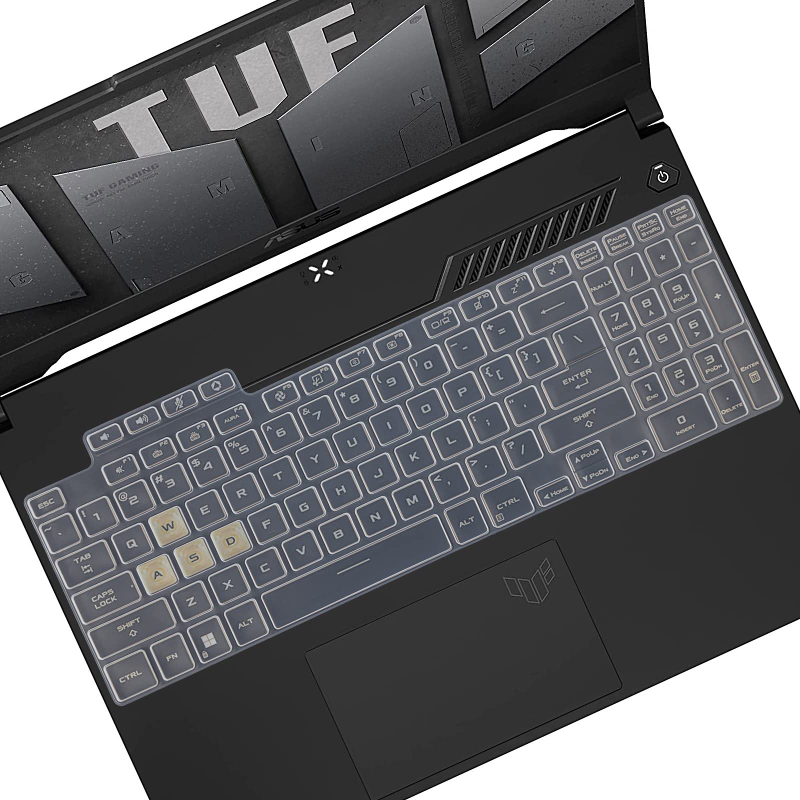 Keyboard Cover for ASUS TUF Dash 15 & F15 FX517, TUF Gaming A16 FA617, TUF Gaming A15 FA507 FA507NU & A17 FA707 FA707NU, TUF Gaming F17 FX707 & F15 FX507 Series Laptop Keyboard Skin - Clear