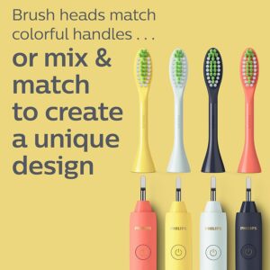 Philips Sonicare One Toothbrush, Electric Battery Powered Toothbrush with Sleek Travel Case and 2pk Toothbrush Heads - Mango Yellow, HY1100-02