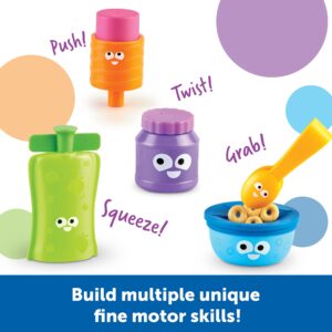 Learning Resources Helping Hands Snack Friends -Toddler Toys, Fine Motor Fun, Preschool, Fine Motor Skills, Toddler Activities, Occupational Therapy Toys,Age 3+,7 Pieces