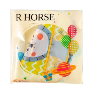 R HORSE 5Pcs Long Sleeved Bib for Babies Toddlers Waterproof Sleeved Bib with Crumb Capacity Pocket Cartoon Baby Bib Infants Feeding Bibs with Lion Seal Fox Pattern for Baby Shower Age 6-36 months