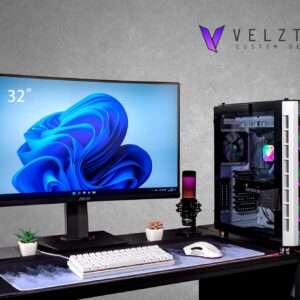 Velztorm Prizma 12th Gen CTO Gaming Desktop (Intel i9-12900K (Alder Lake) 16-Core, GeForce RTX 3060 12GB, 64GB DDR5 4800MHz RAM, 1TB PCIe SSD, 240 mm AIO, 1000W PSU, WiFi 6, BT 5.2, Win10H)