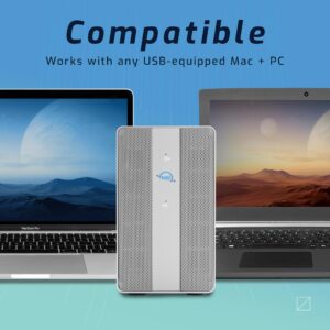 OWC 36TB Mercury Elite Pro Dual USB-C/Thunderbolt 3 External Raid Storage Enclosure with 3Port HUB for Mac and PC