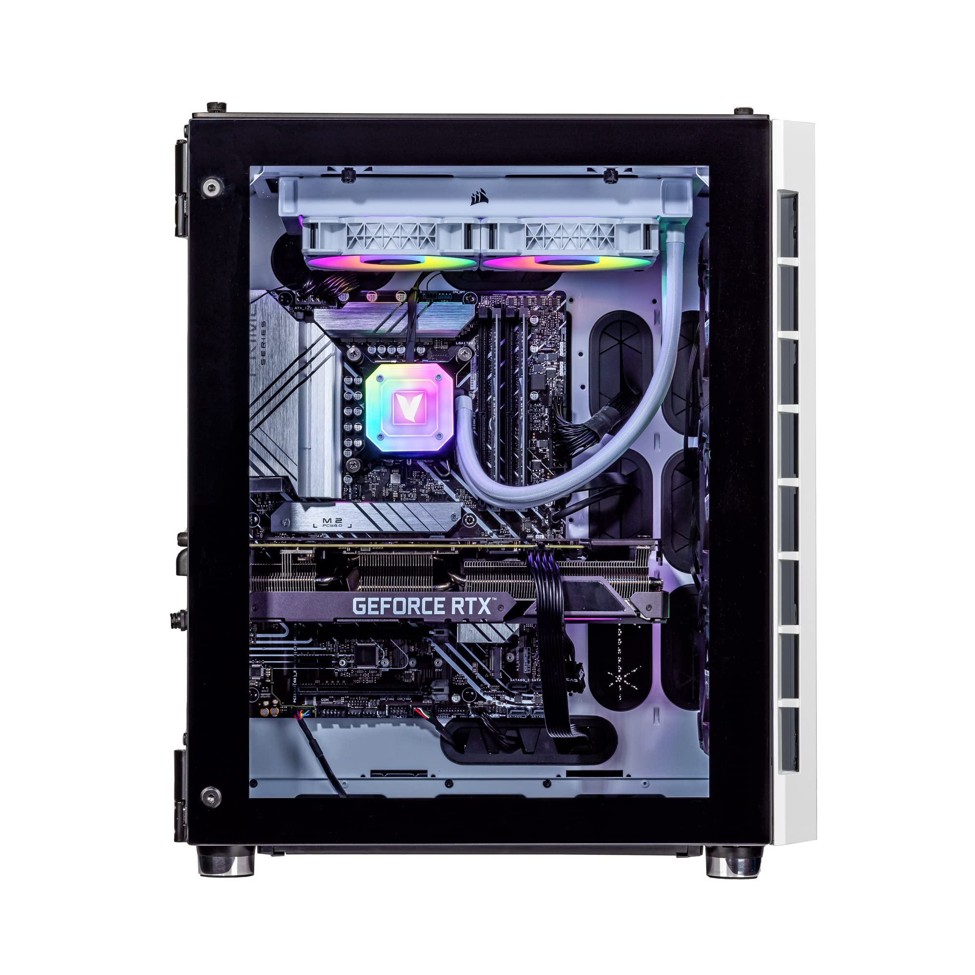 Velztorm Prizma 12th Gen CTO Gaming Desktop (Intel i9-12900K (Alder Lake) 16-Core, GeForce RTX 3060 12GB, 64GB DDR5 4800MHz RAM, 1TB PCIe SSD, 240 mm AIO, 1000W PSU, WiFi 6, BT 5.2, Win10H)