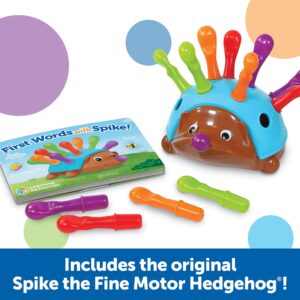 Learning Resources Spike The Fine Motor Hedgehog First Words -Ages 18+ Months,15 Pieces, Toddler Learning Toys, Fine Motor Fun for Kids, Preschool Toys