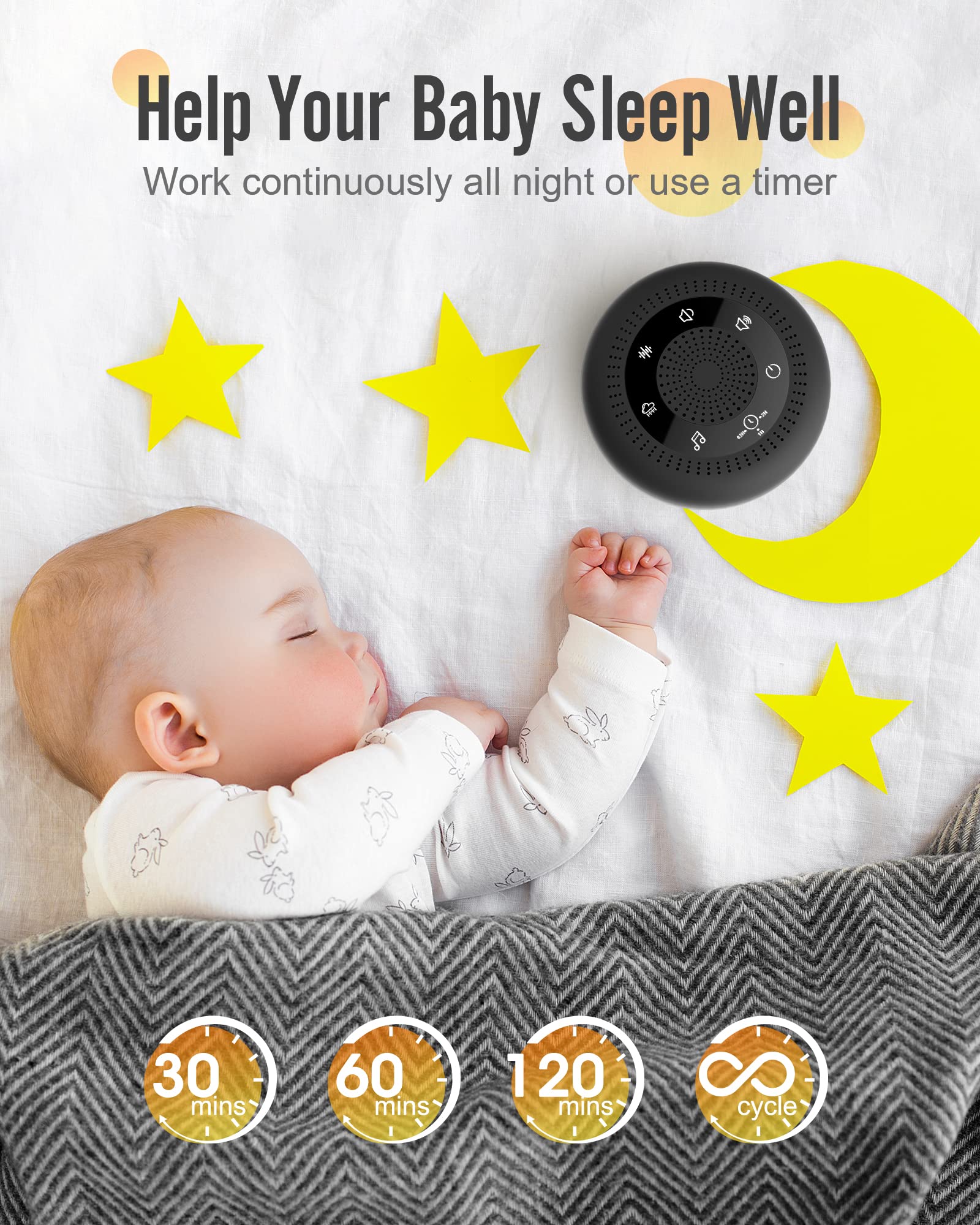 White Noise Machine for Adults, Sound Machine Baby for Sleeping