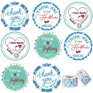 1000 pcs healthcare workers thanks stickers 1.5 inch nurse week stickers healthcare gifts nursing stickers cna week gifts nursing school graduation labels for nurses doctor card envelope package seals