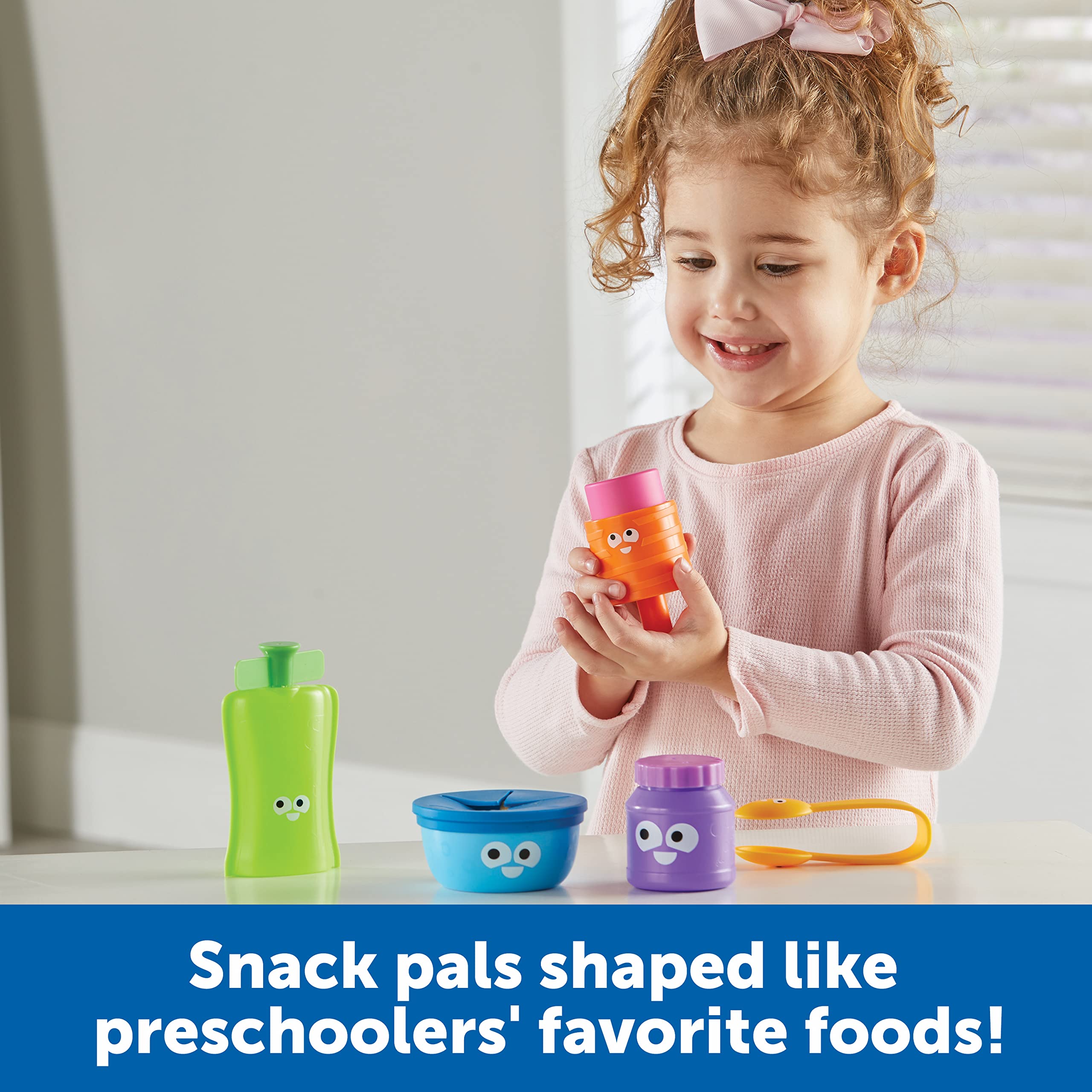 Learning Resources Helping Hands Snack Friends -Toddler Toys, Fine Motor Fun, Preschool, Fine Motor Skills, Toddler Activities, Occupational Therapy Toys,Age 3+,7 Pieces