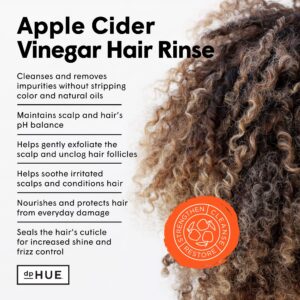 dpHUE Apple Cider Vinegar Hair Rinse - 8.5 oz, Pack of 2 - Shampoo Alternative & Scalp Cleanser - Removes Buildup & Protects Natural Hair Oils