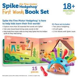 Learning Resources Spike The Fine Motor Hedgehog First Words -Ages 18+ Months,15 Pieces, Toddler Learning Toys, Fine Motor Fun for Kids, Preschool Toys