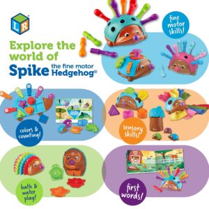 Learning Resources Spike The Fine Motor Hedgehog First Words -Ages 18+ Months,15 Pieces, Toddler Learning Toys, Fine Motor Fun for Kids, Preschool Toys