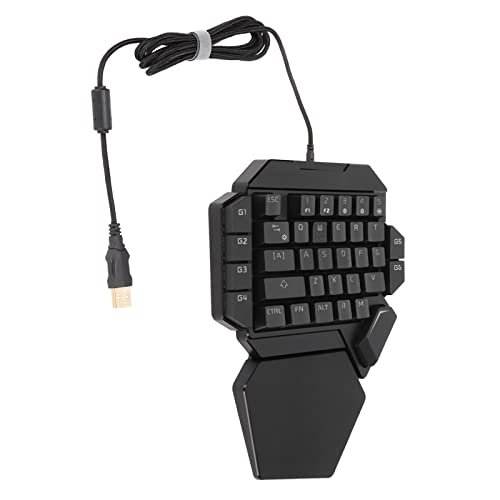 One Handed Gaming Keyboard, Ergonomic Design Half Keyboard for Dorm for Home for Game