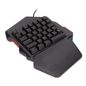 One Handed Gaming Keyboard, 35 Keys Ergonomic Button Keyboard RGB Light Emitting G1/g2 Keys Macro Recording Wired Keypad, Mechanical Gaming Keyboard