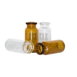 10ml Sample Vials Pack of 154 pcs-24x45mm Glass Transparent Bottom headspace Sample Bottles, chamfered Surface Treatment