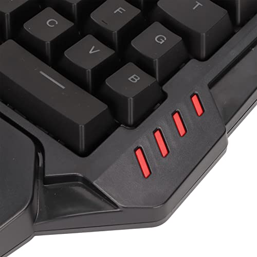 One Handed Gaming Keyboard, RGB Backlit 35 Keys Portable Mini Gaming Keypad with Macro Recording Function Plug and Play Mechanical Gaming Keyboard for PC Gamer