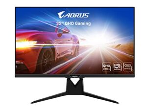 gigabyte aorus fi32q-x 32"qhd ss ips gaming -monitor,built-in-kvm,2560x1440display,240hz refreshrate,1ms responsetime(gtg),1xdisplayport 1.4,2xhdmi 2.1,3xusb 3.0,-kvm+usb type-c