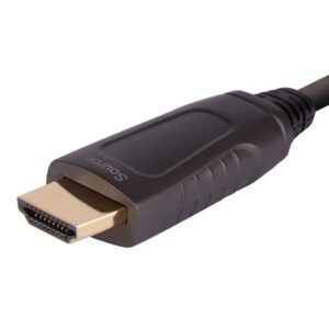 Monoprice 8K Ultra High Speed Fiber Optic Certified HDMI Cable - HDMI 2.1, 8K@60Hz, 4K@120Hz, 48Gbps, HDR, VRR, Active Optical Cable (AOC), 49ft, Black