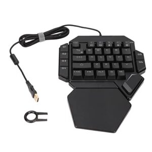 one handed mechanical gaming keyboard, 35 key usb wired gaming keyboard gaming keypad with 6 programmable keys, half keyboard one hand operate for gaming