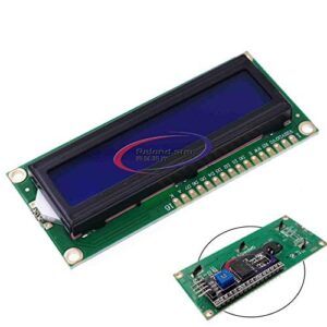 hd44780 lcd1602 1602 16x2 serial lcd black character blue backlight display board iic pcf8574t i2c adapter converter bundle