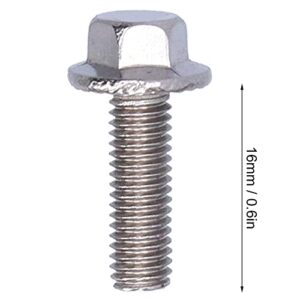 Screw Bolts Accessory, 10Pcs Hex Head Bolt Stainless Steel A2-70 Rustproof for Fastening(M5*16)