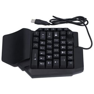 One-Handed Gaming Keyboard Mini Wired RGB Backlit Half Keyboard, Mechanical Keyboard One Handed Ergonomic RGB Colorful Backlit USB Wired Mechanical Keyboard