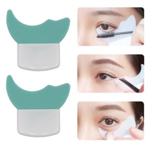 lormay 2 pcs mascara and eyeshadow guard shields, auxiliary tool pads for eyelash and cat eyes makeup (mint green)