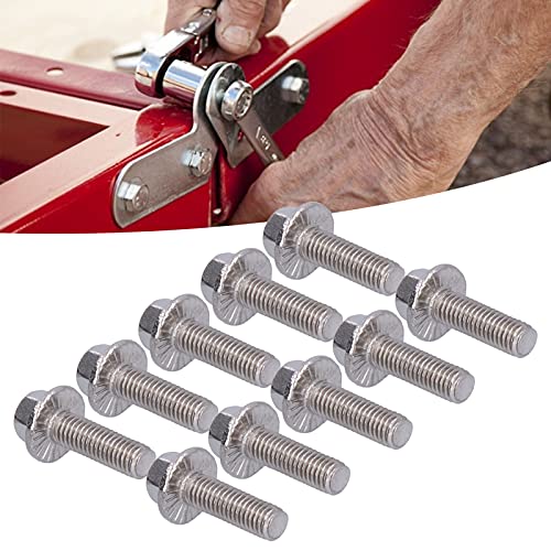 Screw Bolts Accessory, 10Pcs Hex Head Bolt Stainless Steel A2-70 Rustproof for Fastening(M5*16)