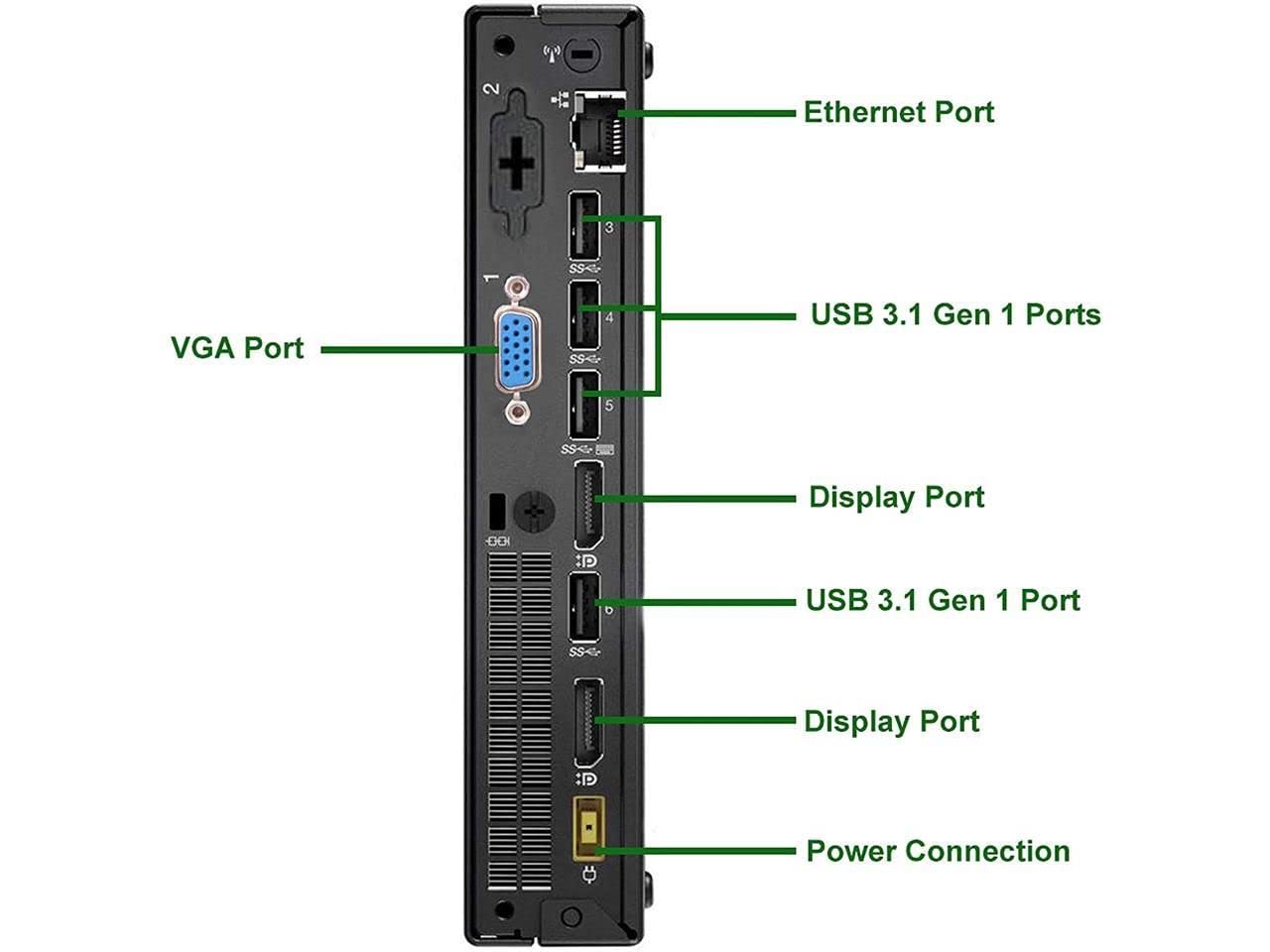 Lenovo ThinkCentre M910q Desktop Computer Mini PC,Intel Core i5-7500T Upto 3.3GHz,16GB DDR4 RAM,256GB NVMe M.2 SSD + 1TB SSD,WiFi BT,Wireless Keyboard and Mouse,Windows 10 Pro(Renewed)