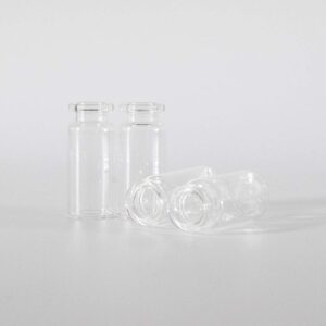 10ml Sample Vials Pack of 154 pcs-24x45mm Glass Transparent Bottom headspace Sample Bottles, chamfered Surface Treatment