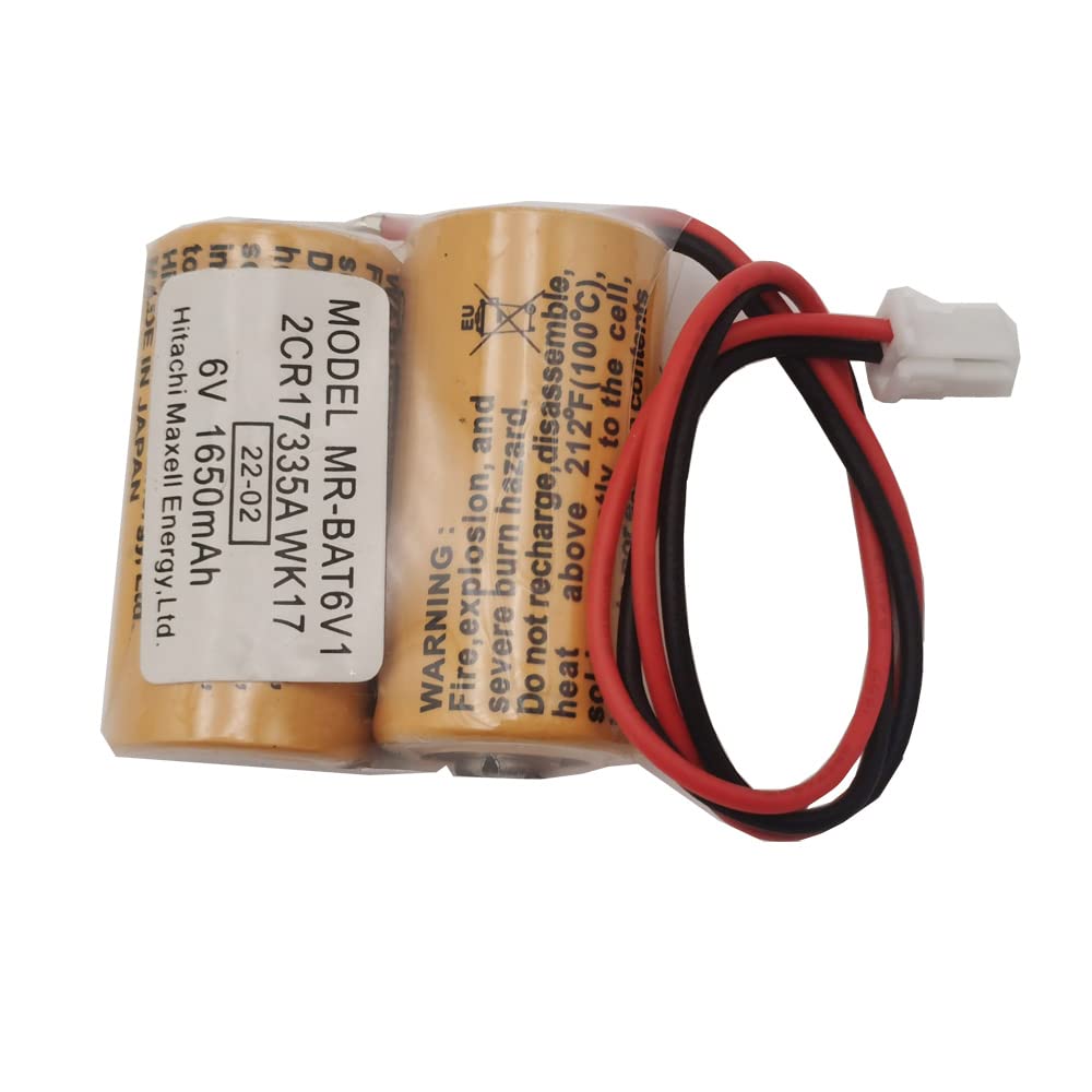 DSONE MR-BAT6V1 6V 1650mAh Lithium Battery with Plug Compatible for Mitsubishi MR-BAT6V1 2CR17335A WK17 Battery