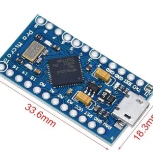 RedTagCanada Pro Micro Atmega32U4 5V 16MHz Bootloadered IDE Micro USB Pro Micro Board Microcontroller Compatible for Arduino (2, Pro Micro ATmega32U4 Micro-USB)