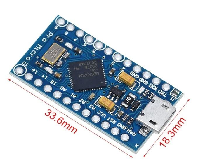 RedTagCanada Pro Micro Atmega32U4 5V 16MHz Bootloadered IDE Micro USB Pro Micro Board Microcontroller Compatible for Arduino (2, Pro Micro ATmega32U4 Micro-USB)