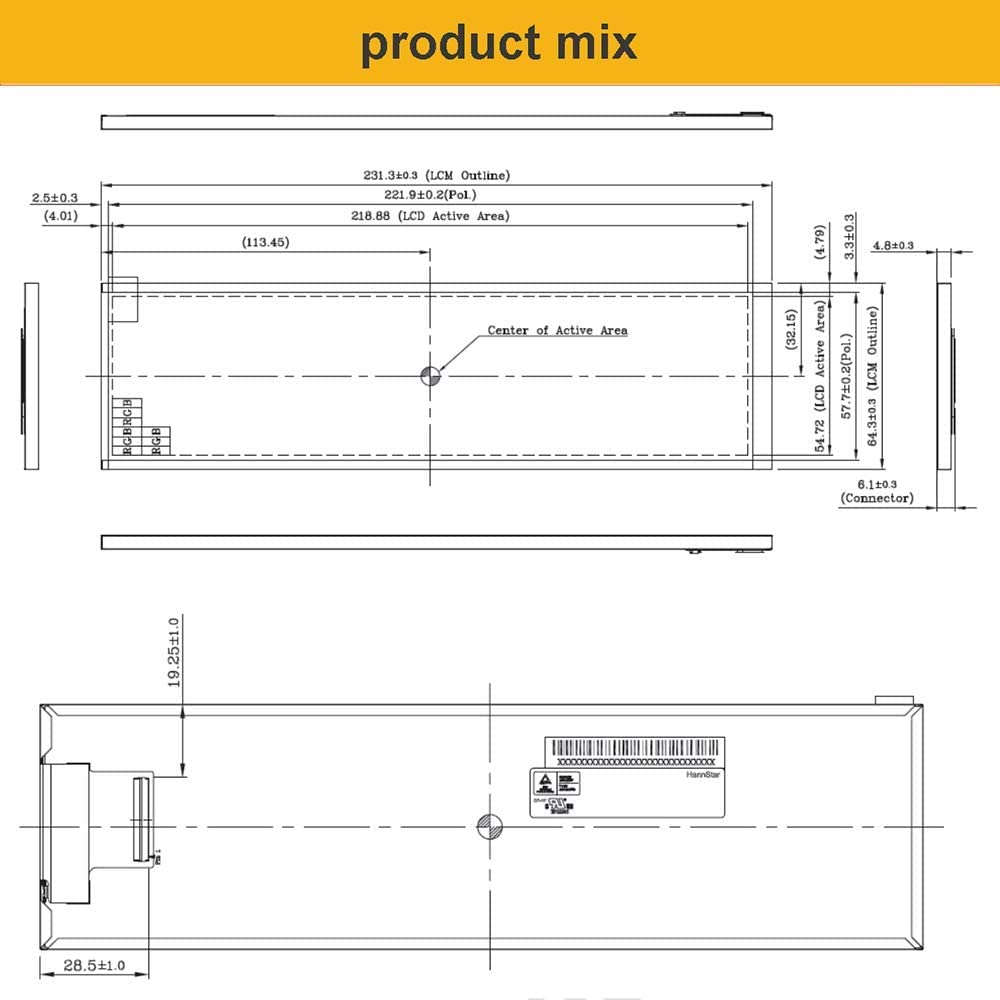 EDIY 8.8 inch IPS Screen AIDA64 CPU Temperature Monitor 1920x480 LED Display for Cars Monitor GPU Computer Case Sub Screen Raspberry Pi MIPI DIY Kits