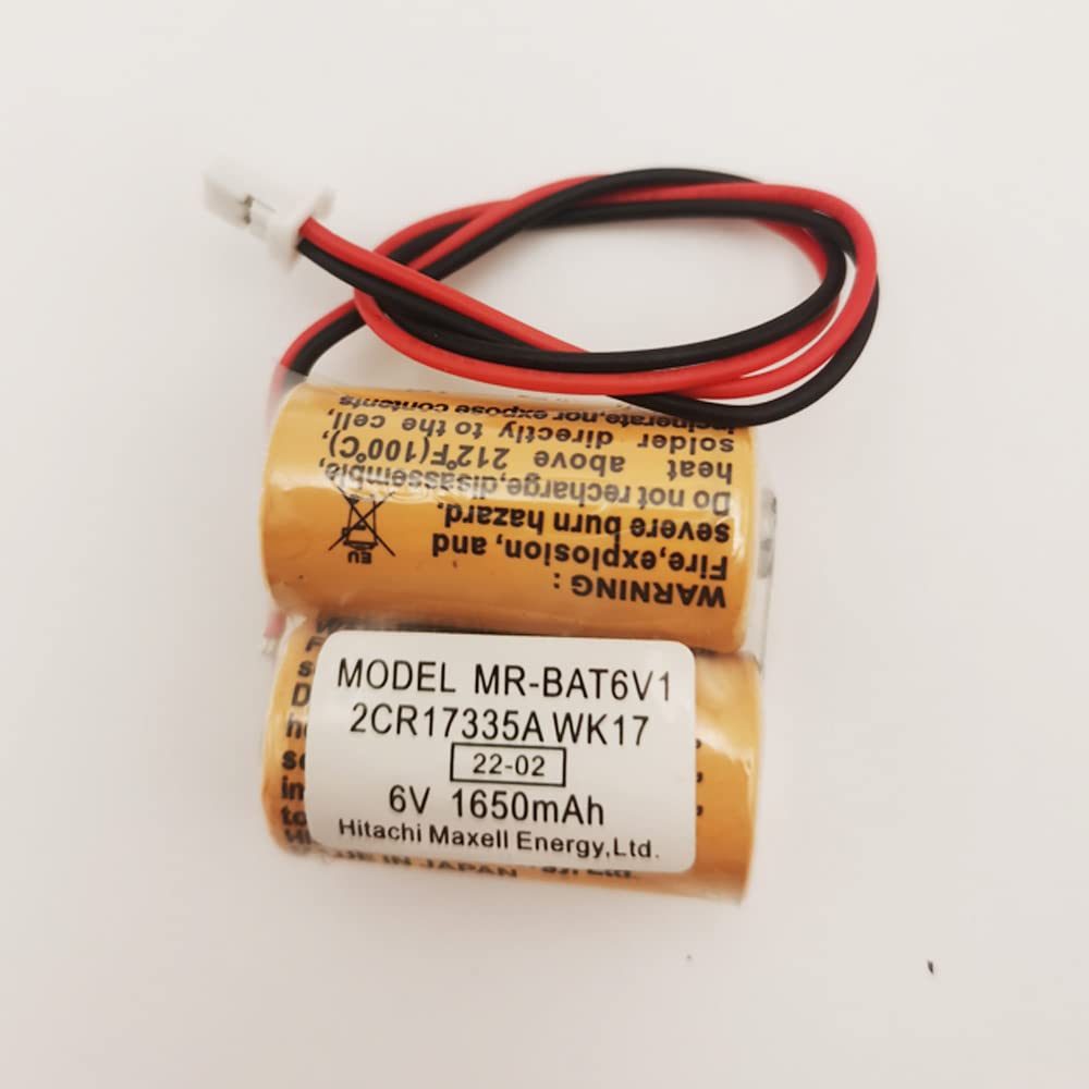 DSONE MR-BAT6V1 6V 1650mAh Lithium Battery with Plug Compatible for Mitsubishi MR-BAT6V1 2CR17335A WK17 Battery