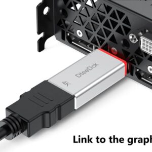 DteeDck Display Port to HDMI Adapter 4K 2 Pack, DisplayPort to HDMI Converter Male to Female, DP to HDMI Adopter [2K 60Hz, 1080p 120Hz] for Monitor Computer Laptop Projector