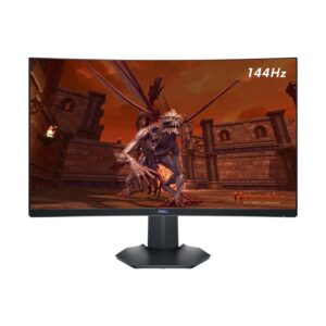 dell 2022 s2721hgf 27" 144hz fhd led curved gaming monitor, 1920 x 1080 resolution, adaptive-sync, 144hz refresh rate, 16:9 aspect ratio, 178 viewing angles, hdmi, displayport, audio line-out, black