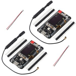 diymalls 915 lora gps module asr6502 htcc-ab02s development board sx1262 0.96 oled + 915mhz lora antenna + 1.25mm 2p connector for arduino lorawan gateway (pack of 2)