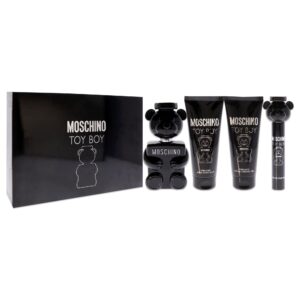 Moschino Moschino Toy Boy Men 3.4 oz EDP Spray, 0.3 oz EDP Spray, 3.4 oz After Shave Balm, 3.4 oz Bath and Shower Gel 4 Pc Gift Set