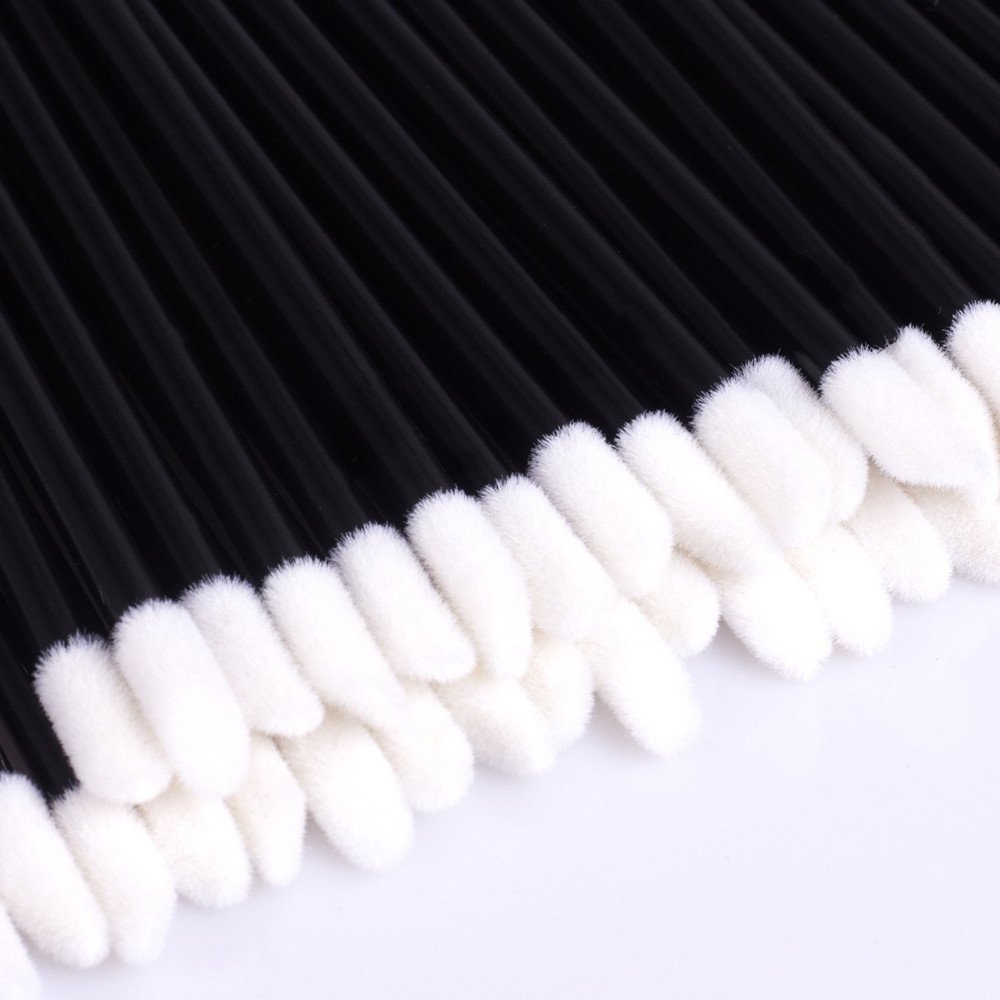 300 PCS Eyelash Extension Supplies Kit,Disposable Lash Spoolies Brushes Micro Swab Brushes Mascara Wand Lip Brushes for Eyelash Extension Tattoo Lipstick Applicator(Crystal White)