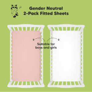 KeaBabies 2-Pack Organic Crib Sheets for Boys, Girls - Jersey Fitted Crib Sheet, Baby Crib Sheets Neutral, Crib Mattress Sheet, Cotton Crib Sheets, Soft Baby Sheets, Unisex Crib Fitted Sheet