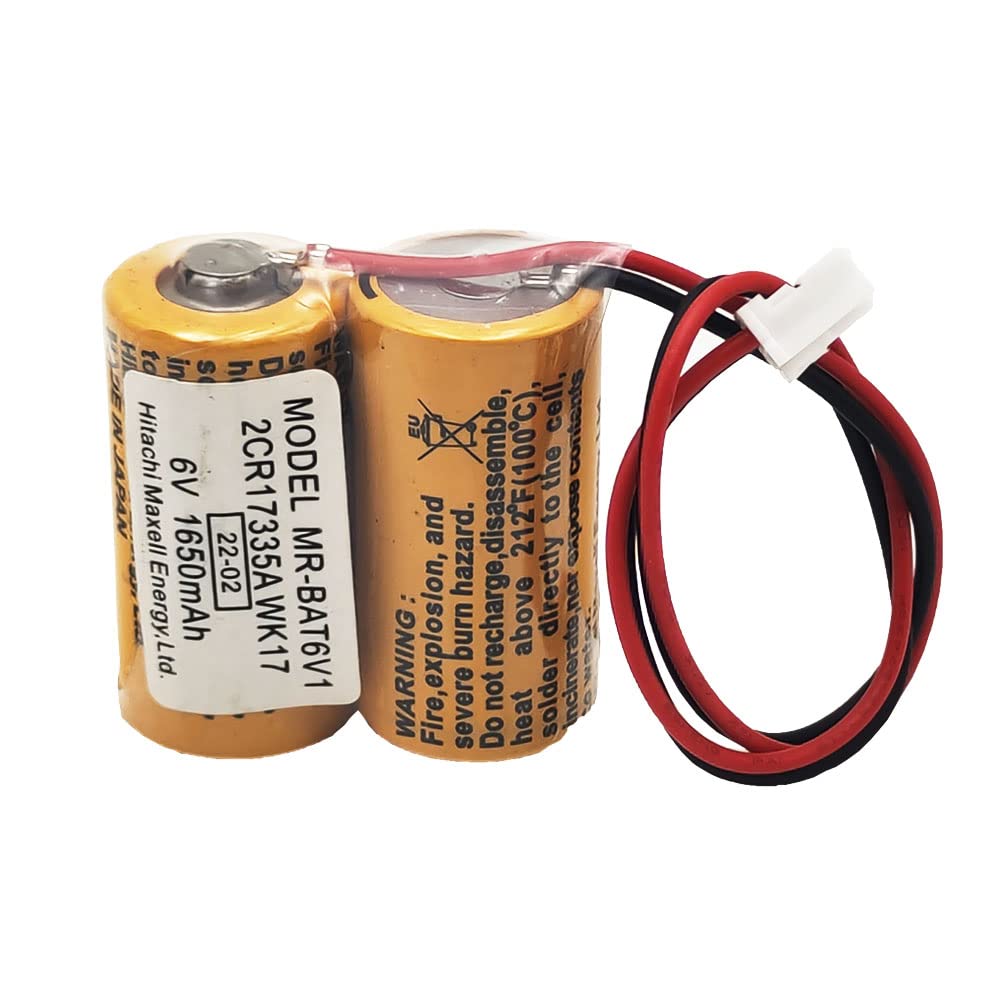 DSONE MR-BAT6V1 6V 1650mAh Lithium Battery with Plug Compatible for Mitsubishi MR-BAT6V1 2CR17335A WK17 Battery