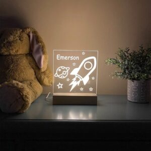 chopie rocket night light,personalized night light,space ship night light,kids bedroom,nursery night light,gift for son,creative kids bedroom bedside lamp decoration best gifts for boys & girls