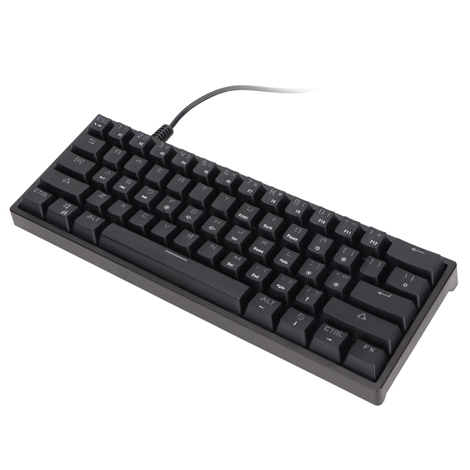 Entatial 61 Keys Mechanical Keyboard, Cool Lighting Blue Switch Light Weight Mechanical Gaming Keyboard for Office for Home