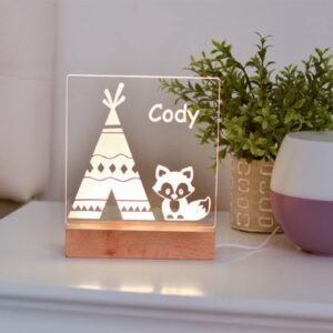 chopie woodland baby fox, personalized night light, best gift for kids, kids bedroom night light, child night light, creative kids bedroom bedside lamp decoration best gifts for boys & girls