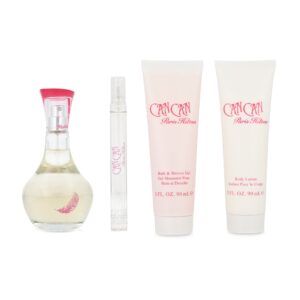 paris hilton can can by paris hilton | 4 piece gift set - 3.4 oz eau de parfum spray, 0.34 oz eau de parfum spray, 3.0 oz body lotion, 3.0 oz shower gel | fragrance for women