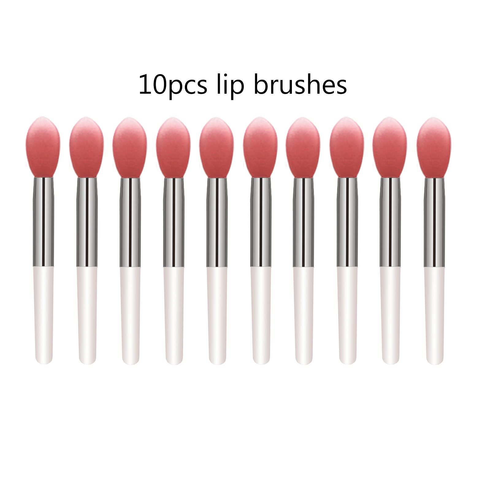 LORMAY 10 Pcs Silicone Lip Mask Brushes. Applicators for Lipsticks, Lip Gloss, Lip Balm and Other Cream Makeup Products (2.0 inches / 5.0 cm)